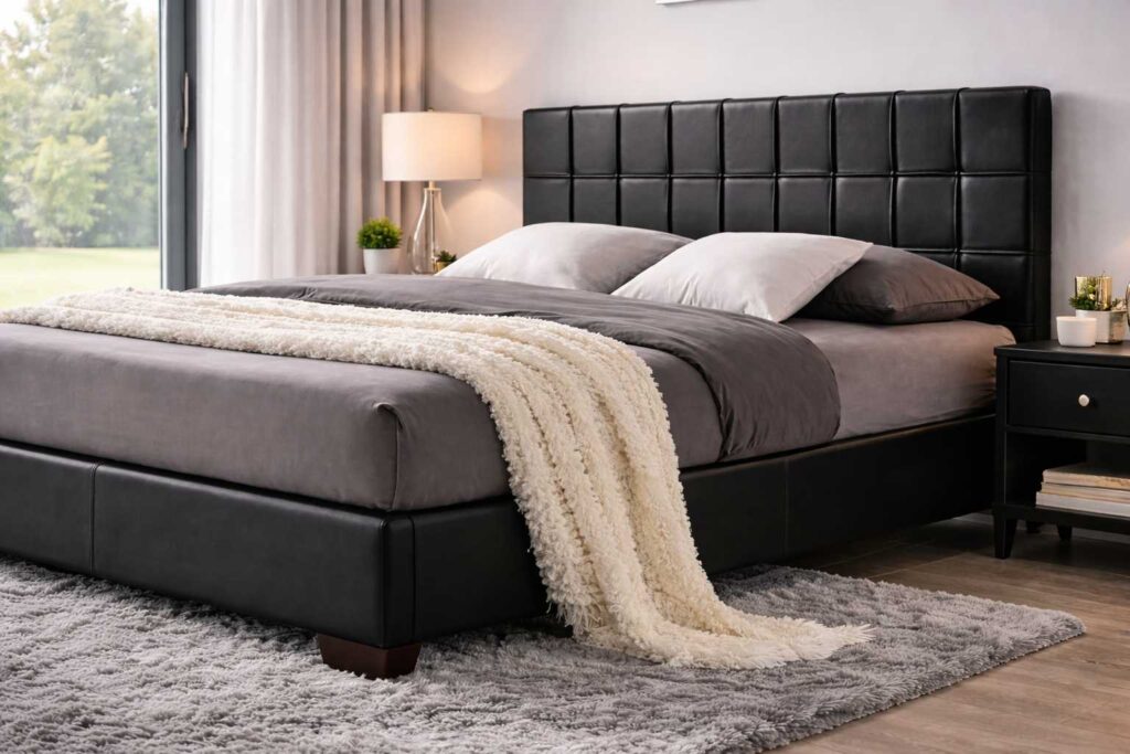 Emanon Bed Set | Modern Bed with Panel Headboard – Renome